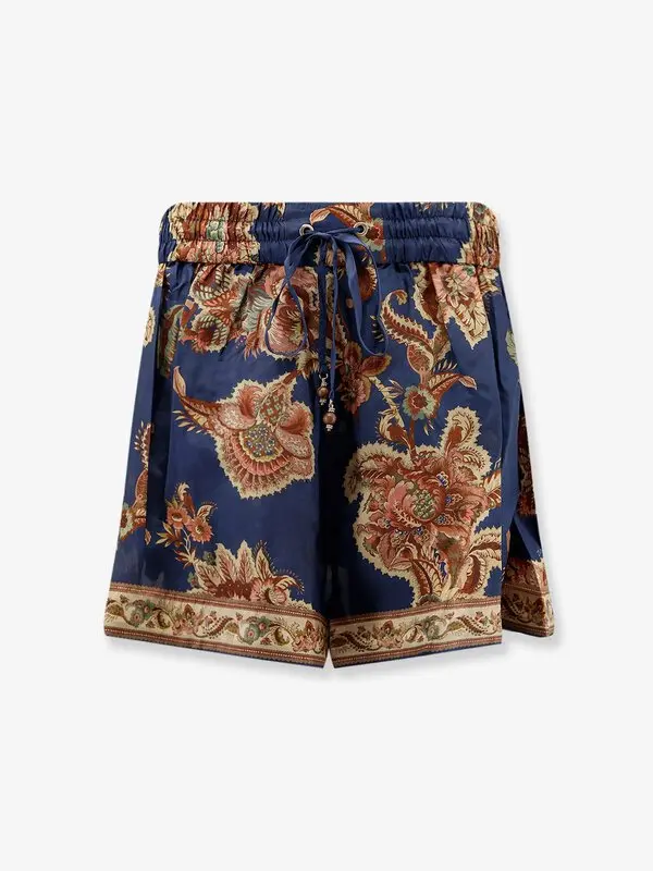 Zimmermann Aster Relaxed Silk Bermuda Shorts