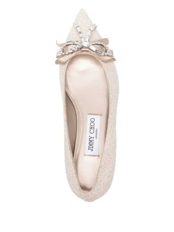 JIMMY CHOO Auria Leather Ballet Flats