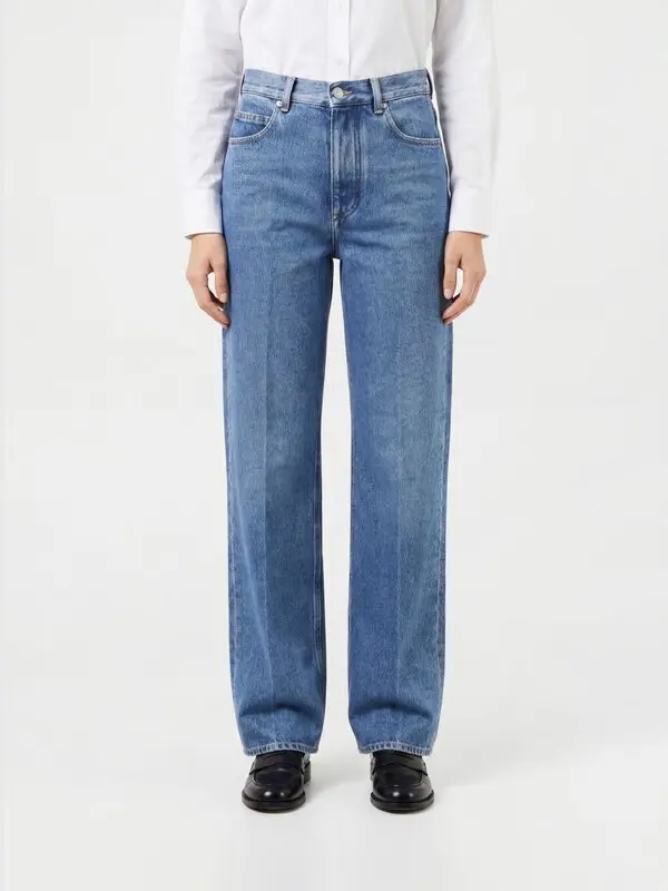 Bottega Veneta High-waisted Straight-leg Jeans In A Five-pocket Design - Blue