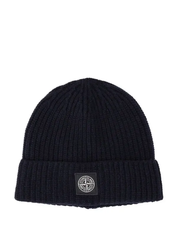 Stone Island Wool Beanie - Blue