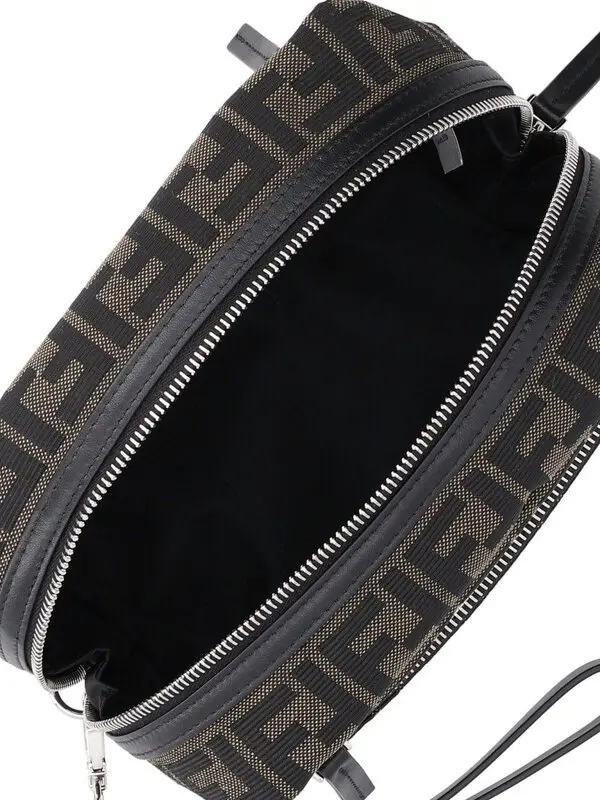Fendi Ff Zucca Jacquard Compact Beauty Case - Black