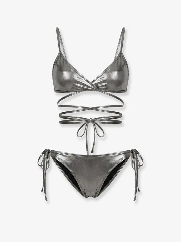 Attico Metallic Lycra Bikini - Multicolor