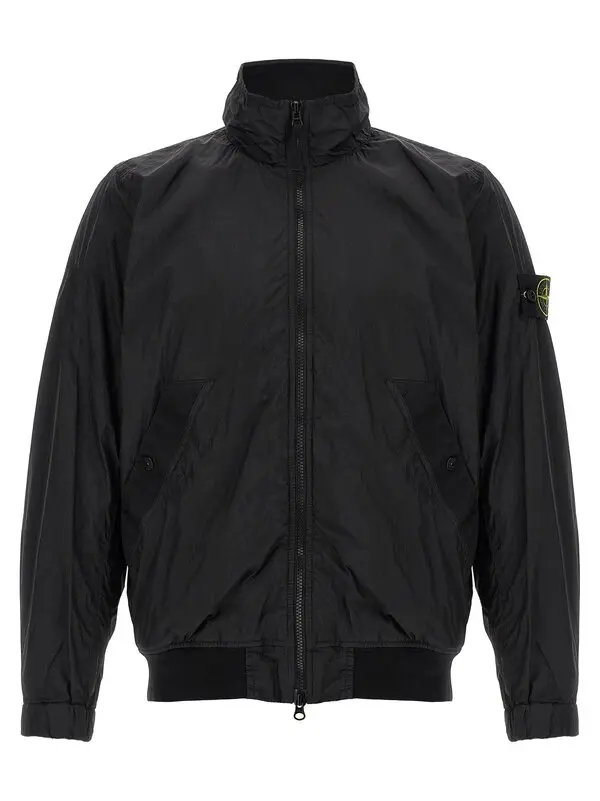 Stone Island 4100111 Lightweight Nylon Reps Jacket - Black