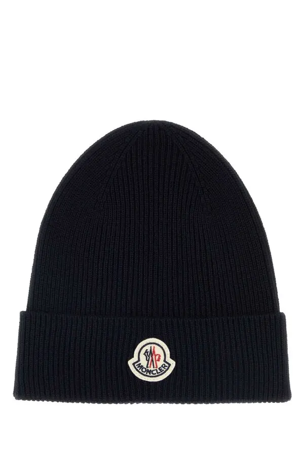 Moncler Midnight Wool Beanie Hat