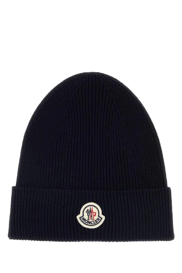 Moncler Wool Beanie Hat - Blue