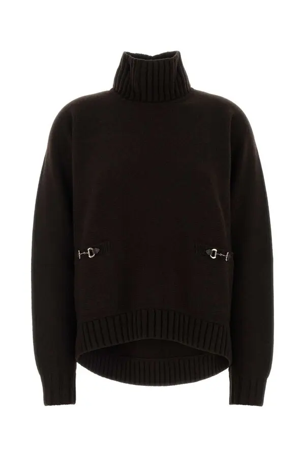 Gucci Wool Blend Oversize Sweater - Brown