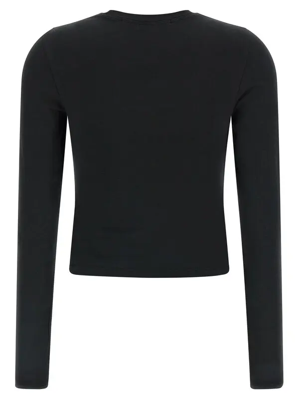 Alexander Wang Ls Tee W/logo Print' T-shirt - Black