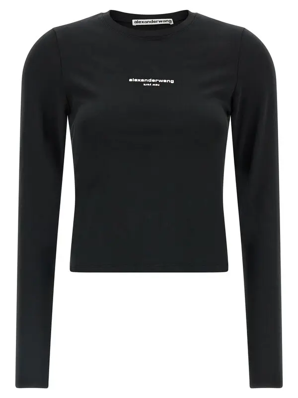 Alexander Wang Logo Print Long-sleeve T-shirt - Black