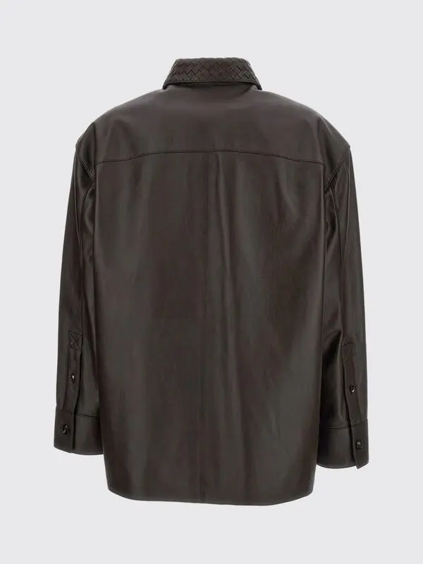 Bottega Veneta Relaxed-fit Smooth Lambskin Leather Shirt - Brown