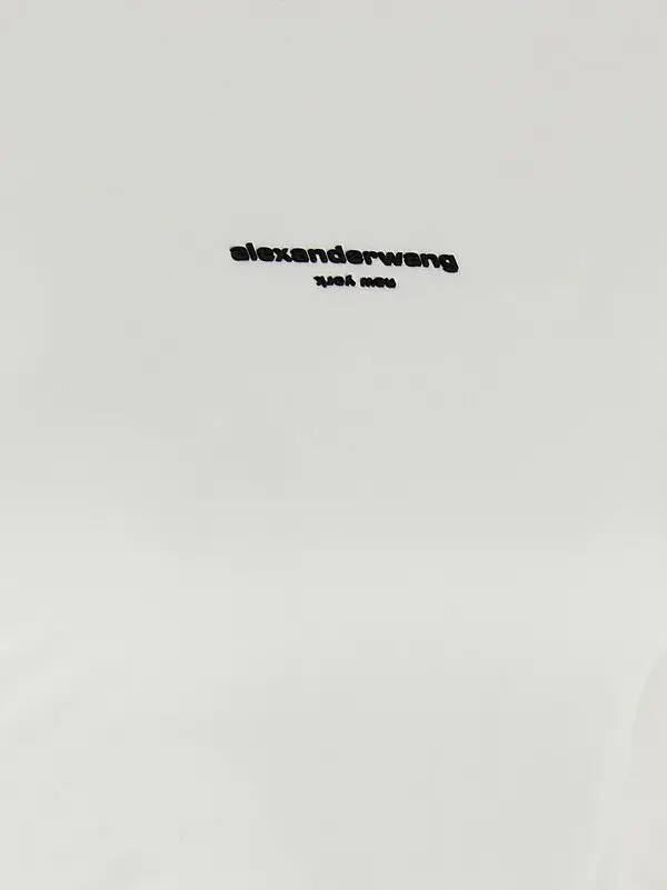 Alexander Wang Ls Tee W/logo Print' T-shirt - White