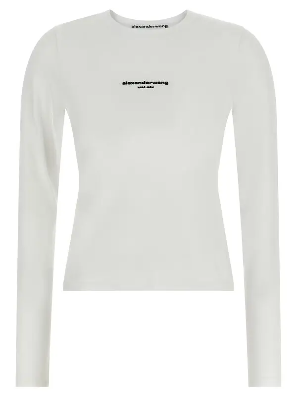 Alexander Wang Logo Print Long-sleeve T-shirt - White