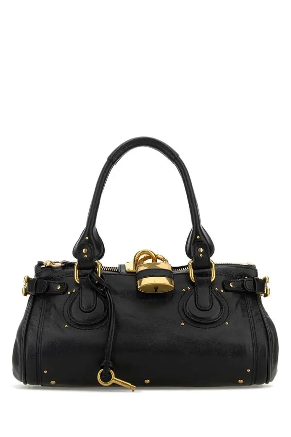 Chloé Leather Paddington Shoulder Bag - Black