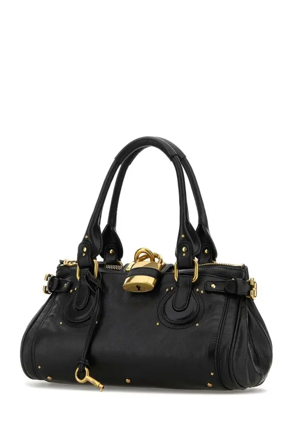 Chloé Leather Paddington Shoulder Bag - Black