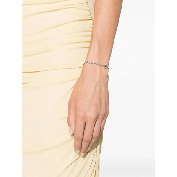Saint Laurent Logo Detail Curb Chain Bracelet