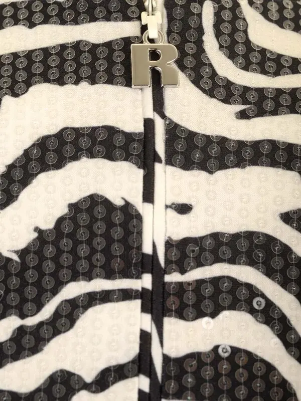 ROTATE BY BIRGER CHRISTENSEN Sequined Zebra Dress