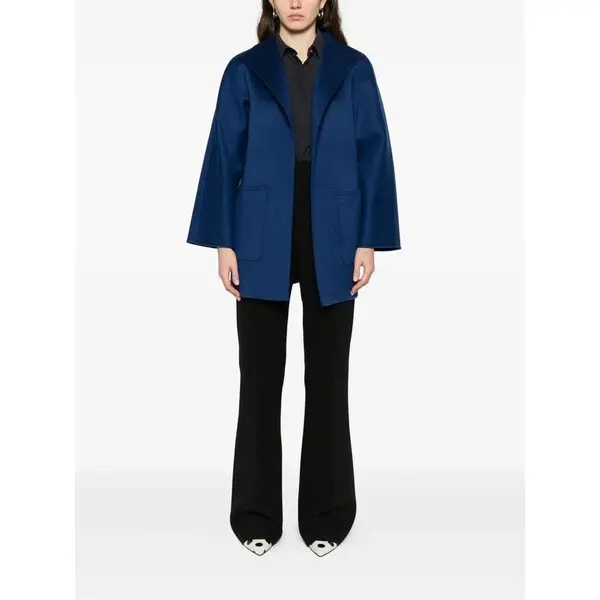Max Mara Oversized Cashmere Coat - Blue
