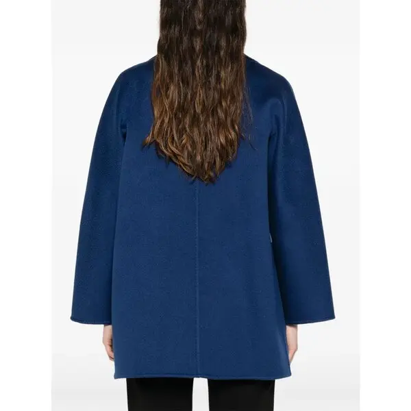 Max Mara Oversized Cashmere Coat - Blue