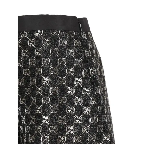Gucci Lamé Effect Tweed Tailored Shorts - Black