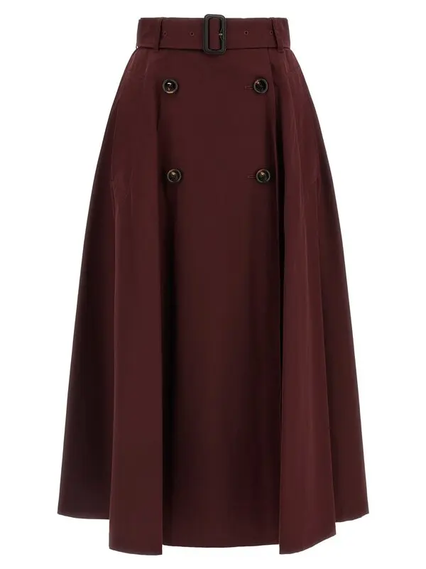Burberry Gabardine Trench Coat Skirt - Multicolor