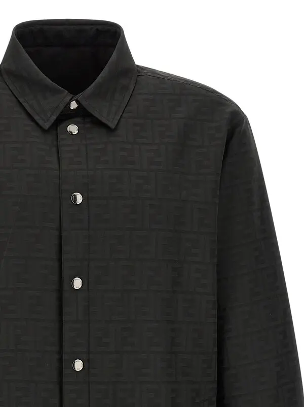 Fendi Ff' Jacquard Overshirt - Black