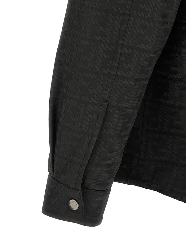 Fendi Ff' Jacquard Overshirt - Black