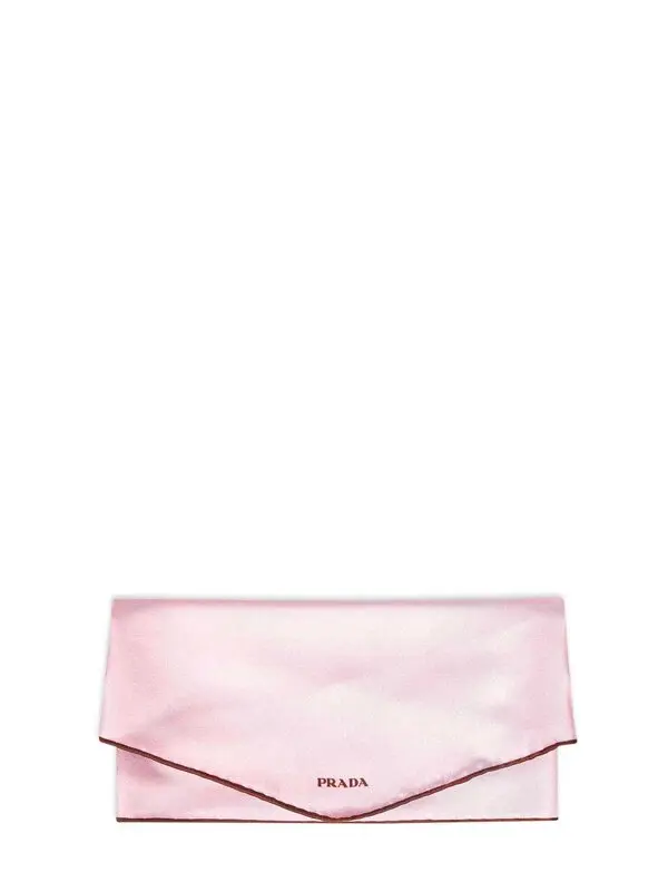 Prada Accessori Pelletteria Heather Pink Printed Silk Twill Scarf - Multicolor