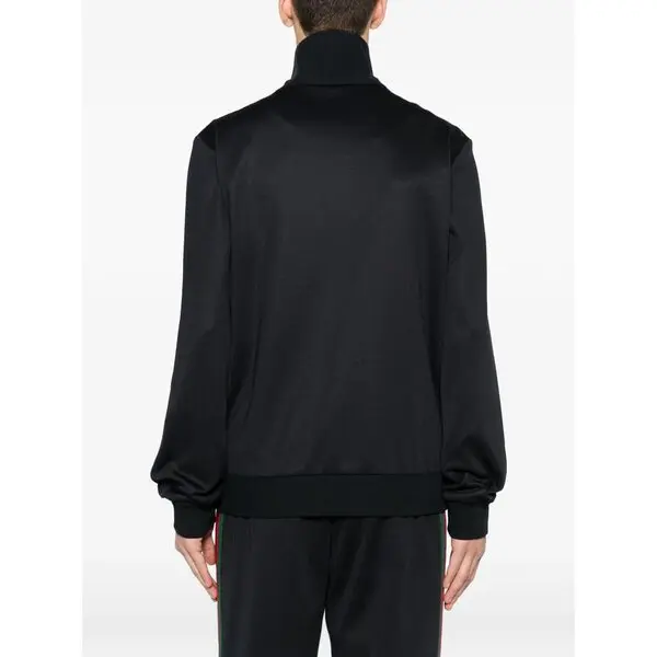 Gucci Zip-fastening Striped High-neck Sweatshirt - Blue