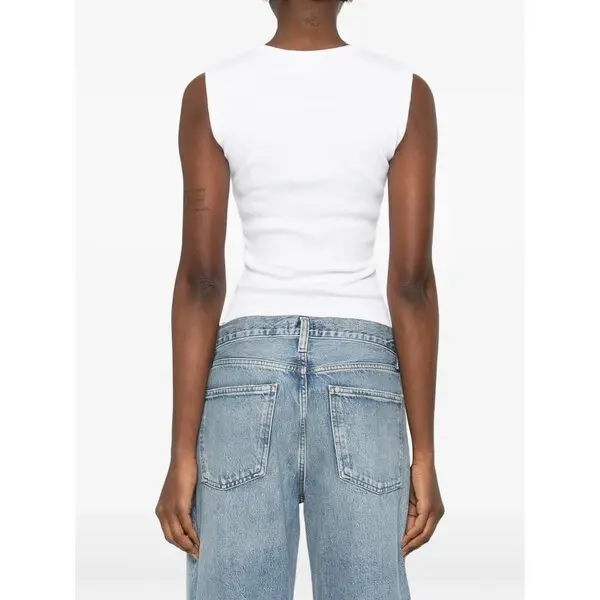Axel Arigato Round Neck Logo Detail Tank - White