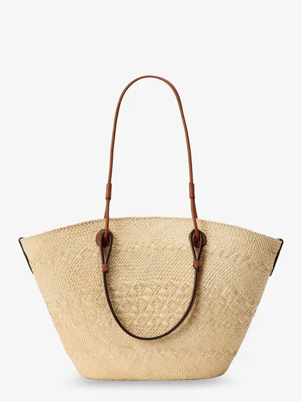 Loewe Paula's Ibiza Anagram Raffia And Leather Shoulder Bag - Multicolor