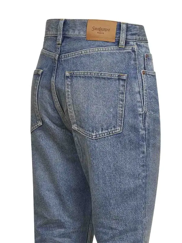 Saint Laurent Medium Blue Denim 90s Ankle-length Jeans