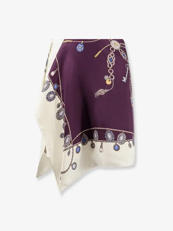 Versace Printed Silk Twill Miniskirt