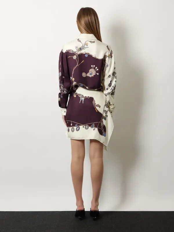 Versace Printed Silk Twill Miniskirt