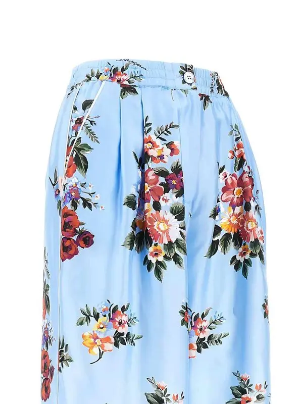 Dolce & Gabbana Floral Silk Trousers
