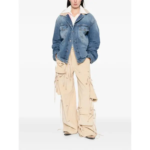 Acne Studios Shearling Collar Denim Jacket - Blue