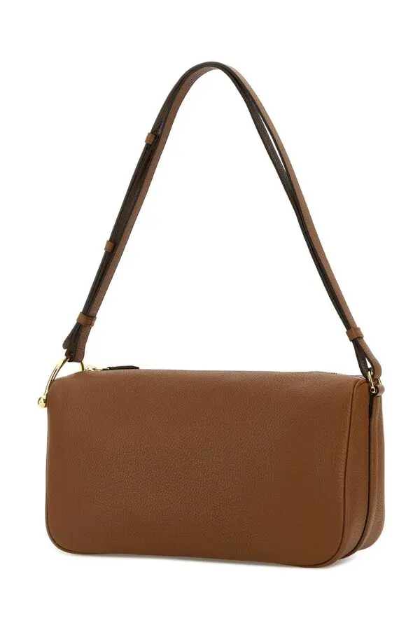 Gucci Caramel Leather Medium Half Horsebit Shoulder Bag - Brown