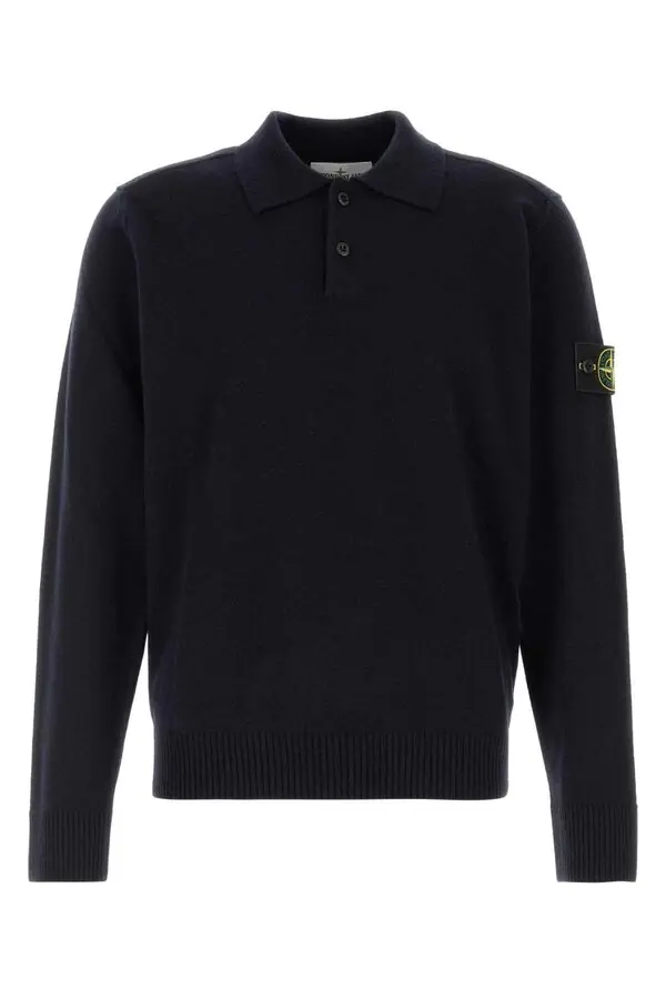 Stone Island Midnight Wool Polo Shirt - Blue