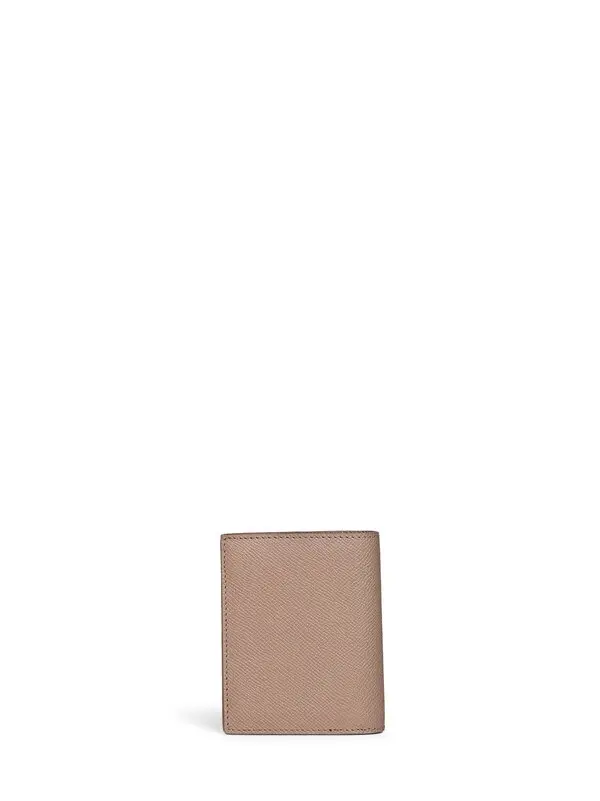 FERRAGAMO Warm Taupe Gancini Compact Wallet - Multicolor