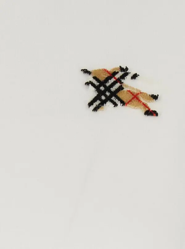 Burberry Embroidered Logo Cotton T-shirt - Multicolor
