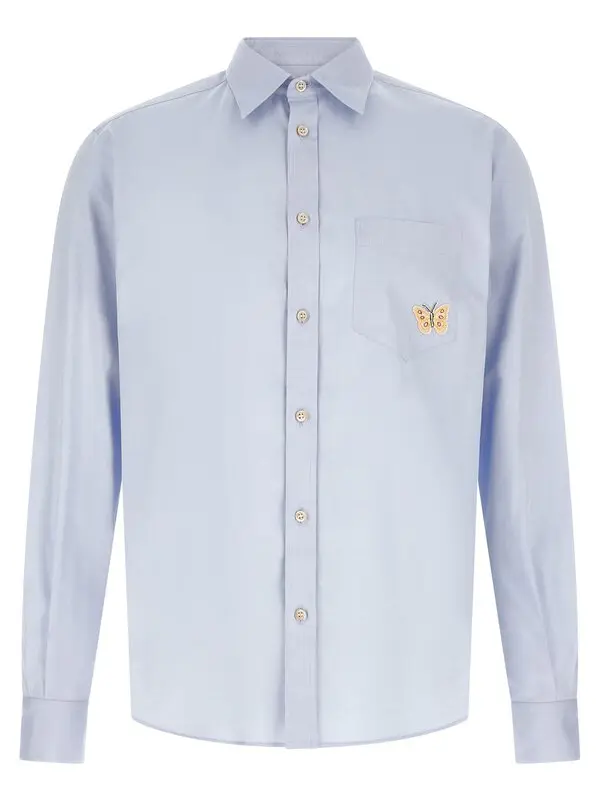 Valentino Garavani Oxford 'butterfly' Shirt - Blue