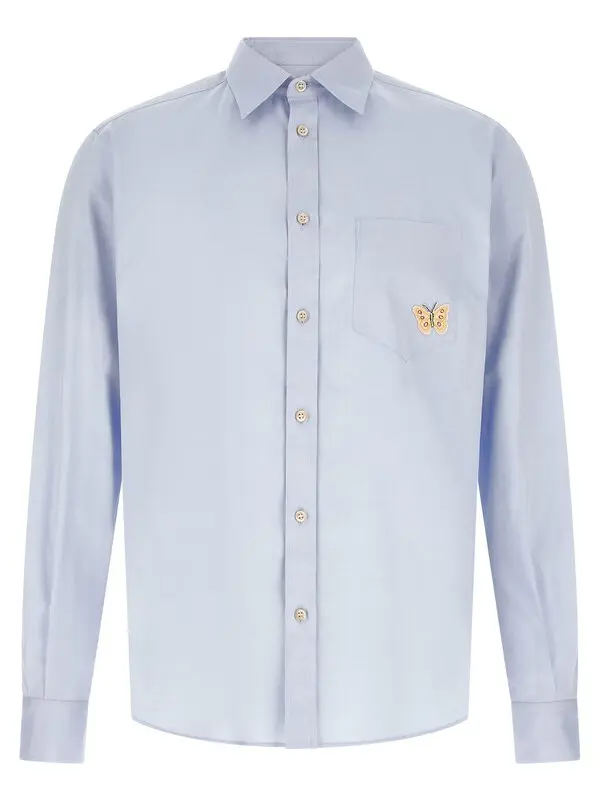 Valentino Garavani Oxford 'butterfly' Shirt - Blue