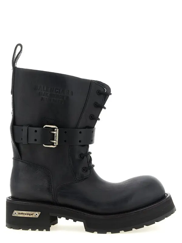Balenciaga Venom Lace-up Boots - Black