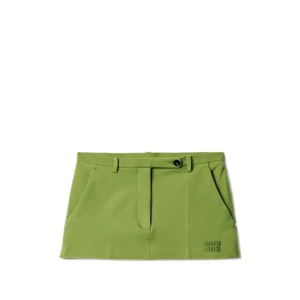 Miu Miu Straight Miniskirt - Green