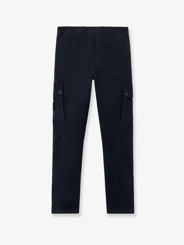 Stone Island Cotton Blend Cargo Trousers - Multicolor