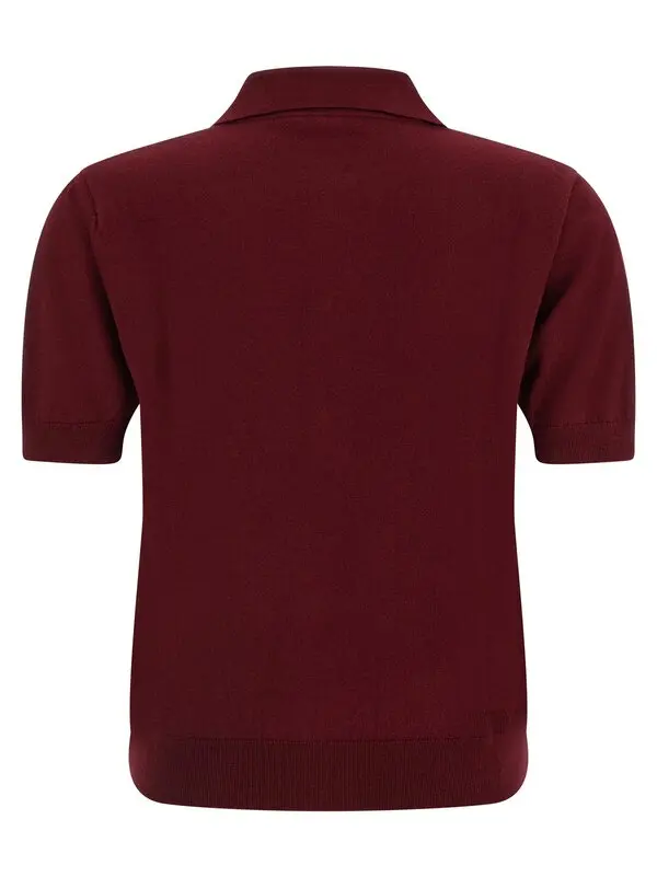 Max Mara Pomposa' Knit Polo Shirt - Multicolor