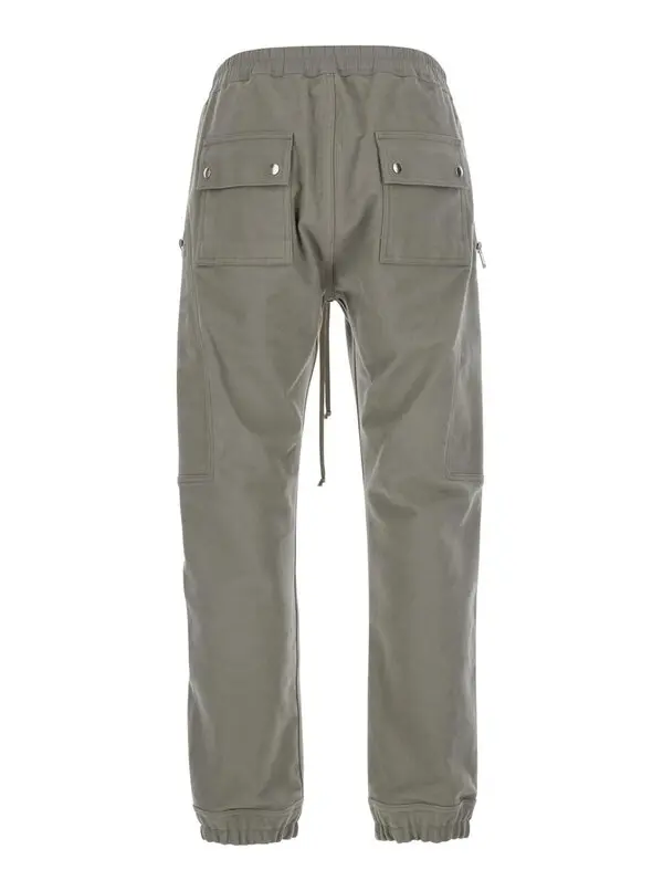 Rick Owens Heizer' Grey Pants With Side Zip Cargo Pockets In Cotton For - Gray