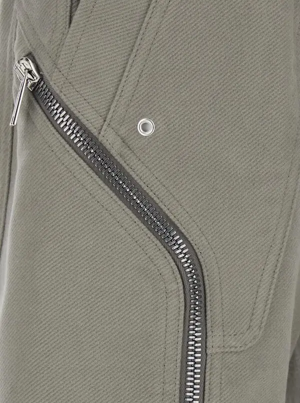 Rick Owens Heizer' Grey Pants With Side Zip Cargo Pockets In Cotton For - Gray