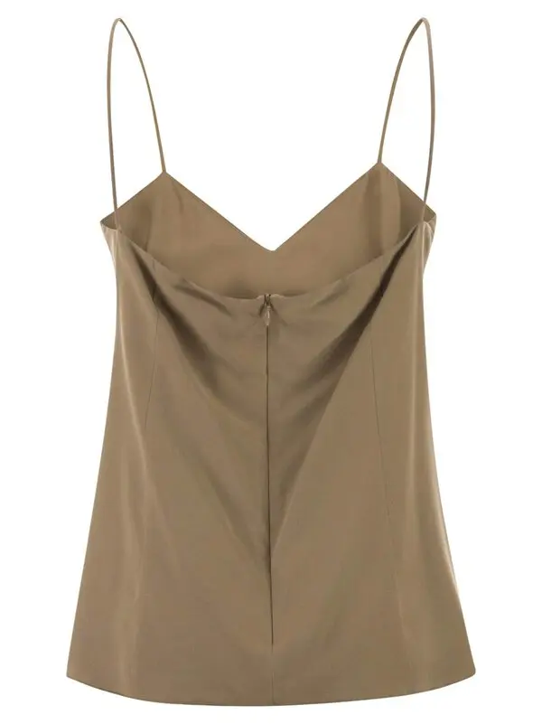 Max Mara Silk Canvas Top - Multicolor