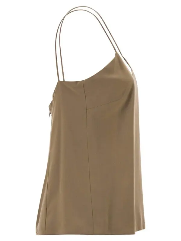 Max Mara Silk Canvas Top - Multicolor