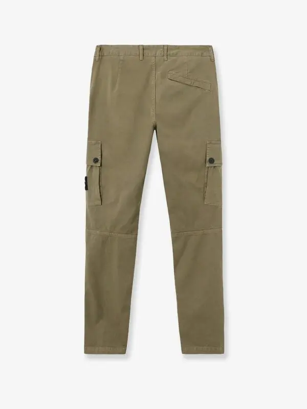 Stone Island Cotton Blend Cargo Trousers