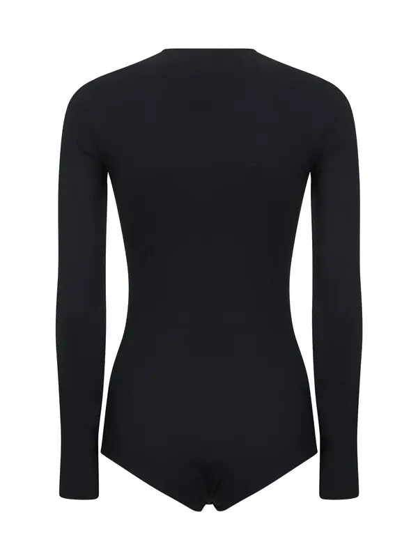 MAISON MARGIELA Black Technical Jersey Bodysuit